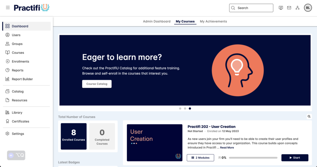 PractifiU | On-Demand Learning for Modern Advisory Firms